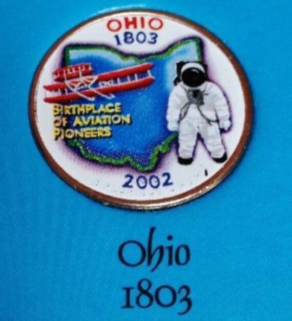 Colorized Ohio 2002-P State Quarter Philadelphia Mint Genuine - Etsy