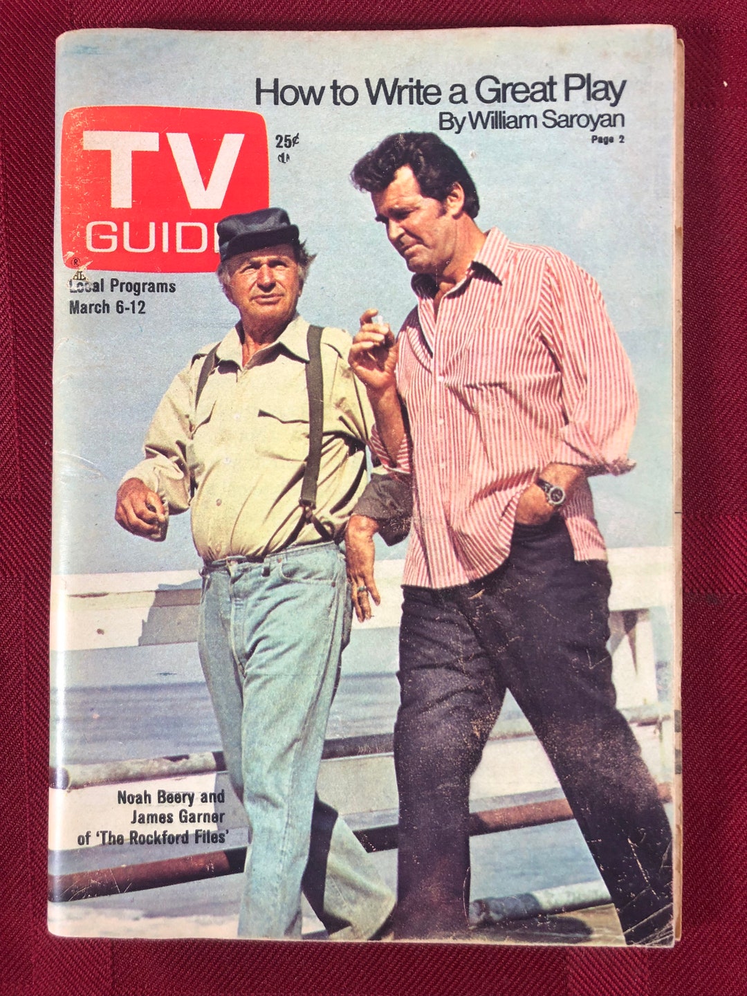 March 6 to 12 1976 TV Guide Noah Berry James Garner the Rockford Filies ...