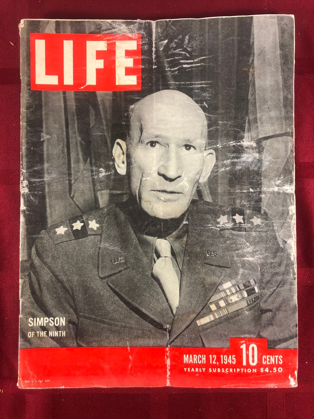 March 12 1945 Life Magazine General Simpson of the North on Cover ...