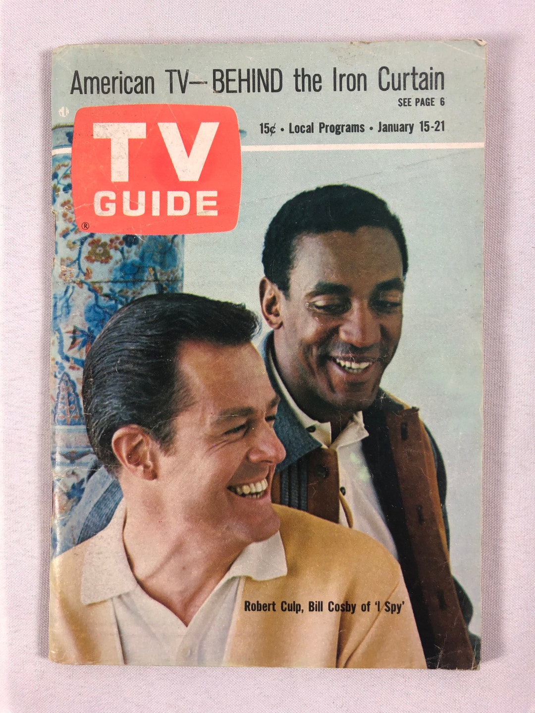 Week January 15 to 21 1966 TV Guide Robert Culp Bill Cosby of I Spy on ...