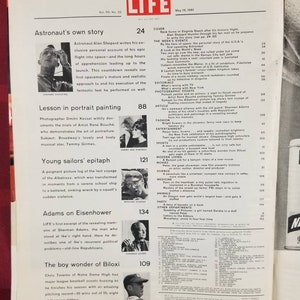 May 19 1961 Life Magazine Al Shepard Relaxes With His Fan Mail on Cover ...
