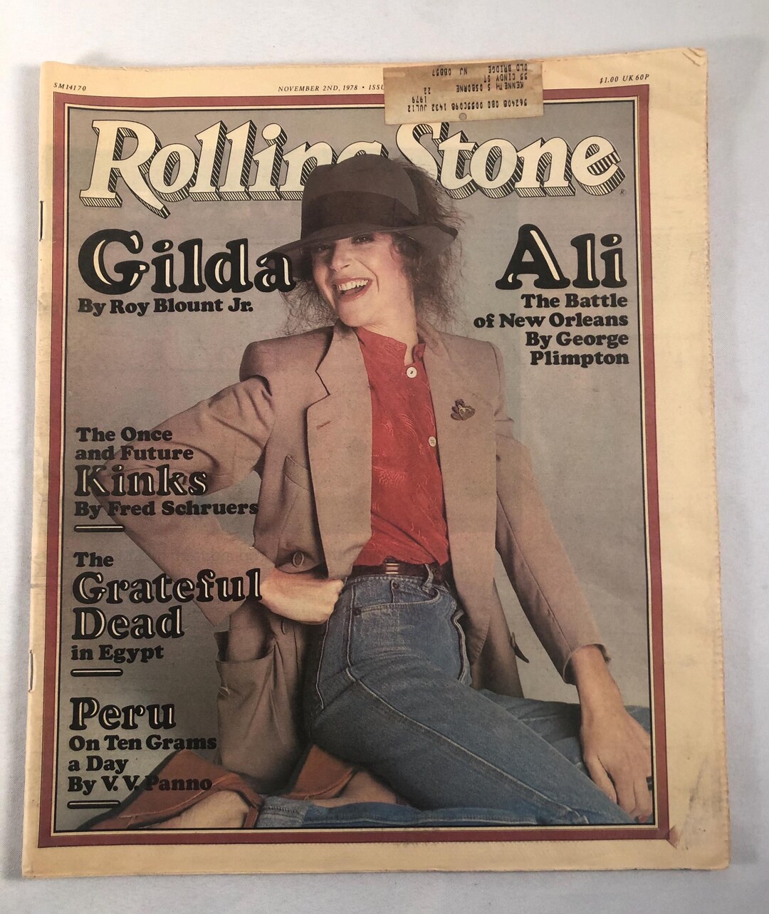 November 2 1978 Rolling Stone Magazine Newspaper Issue 277 Gilda Radner ...