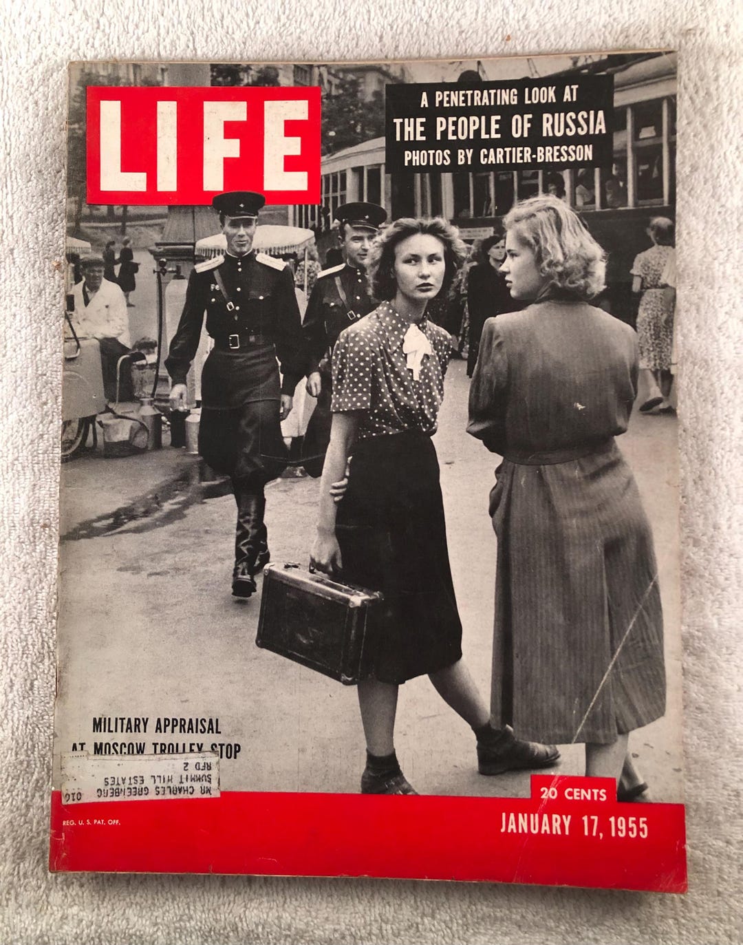 January 17 1955 Life Magazine Military Appraisal at Moscow Trolley Stop ...