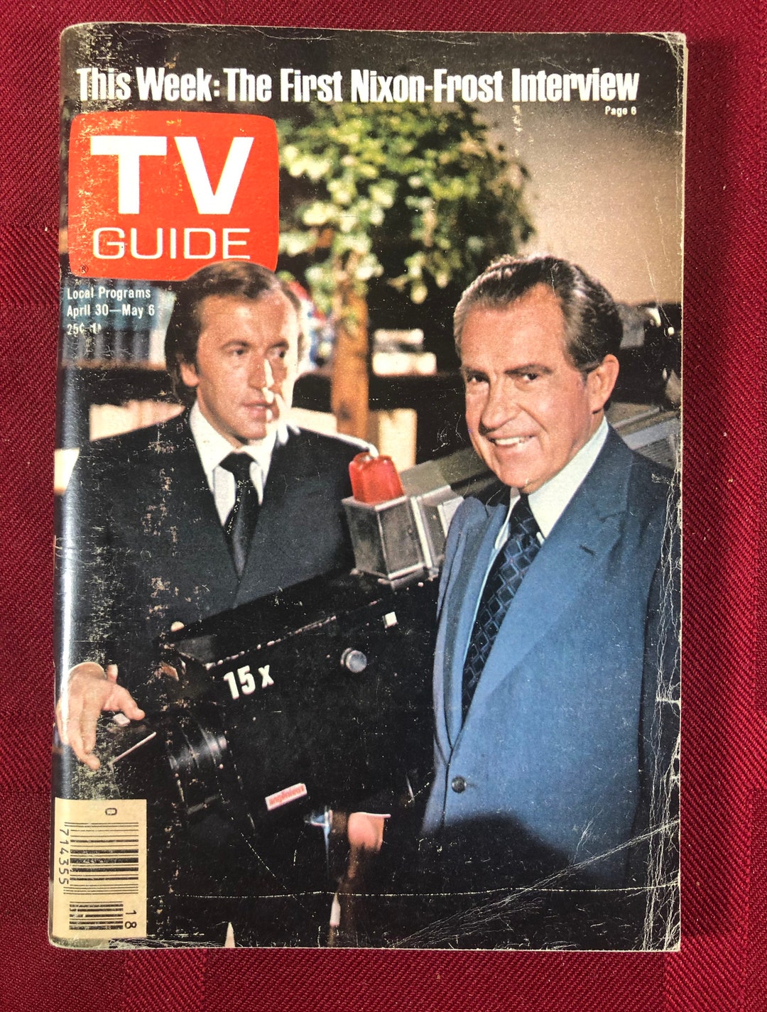 Week of April 30 to May 6 1977 TV Guide David Frost Richard Nixon on ...