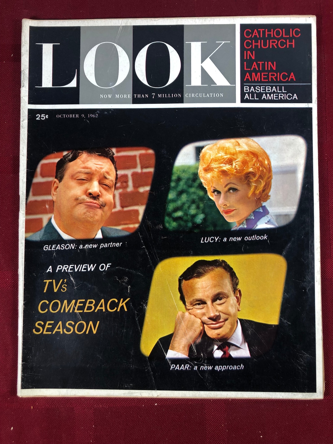 October 9 1962 Look Magazine Jackie Gleason Lucille Lucy Ball Jack Parr ...