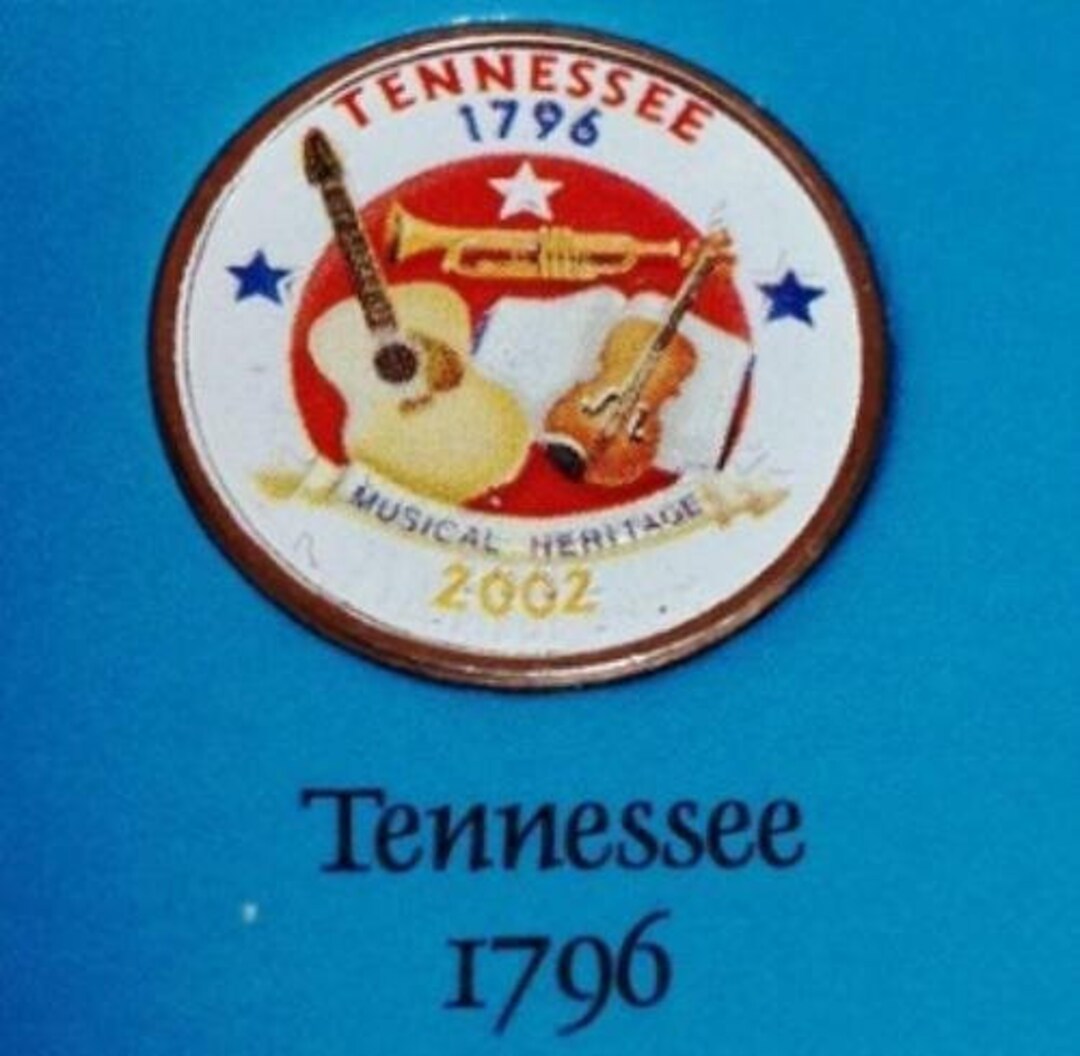 Colorized Tennessee 2002-P State Quarter Philadelphia Mint Genuine US ...