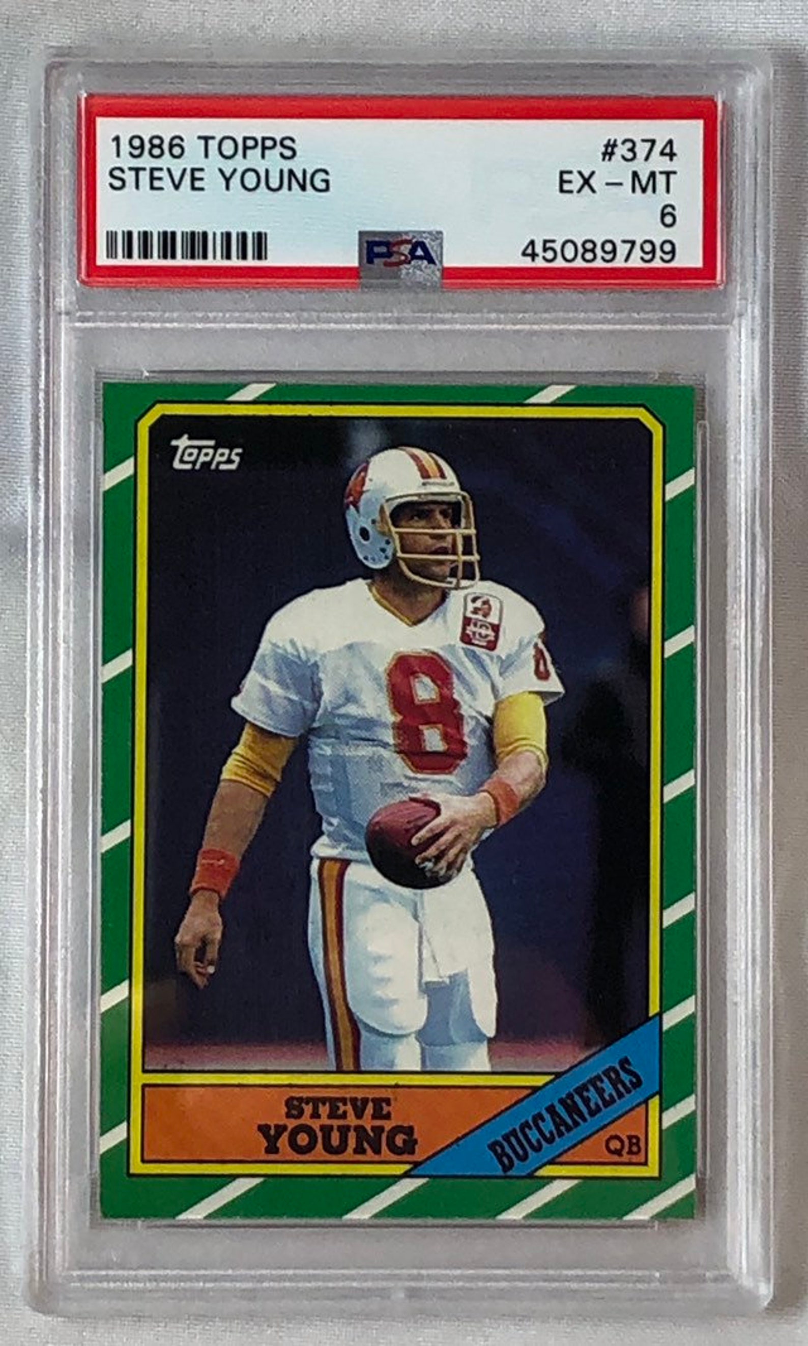 Steve Young Rookie 1986 Topps Football Card 374 Graded PSA 6 | Etsy