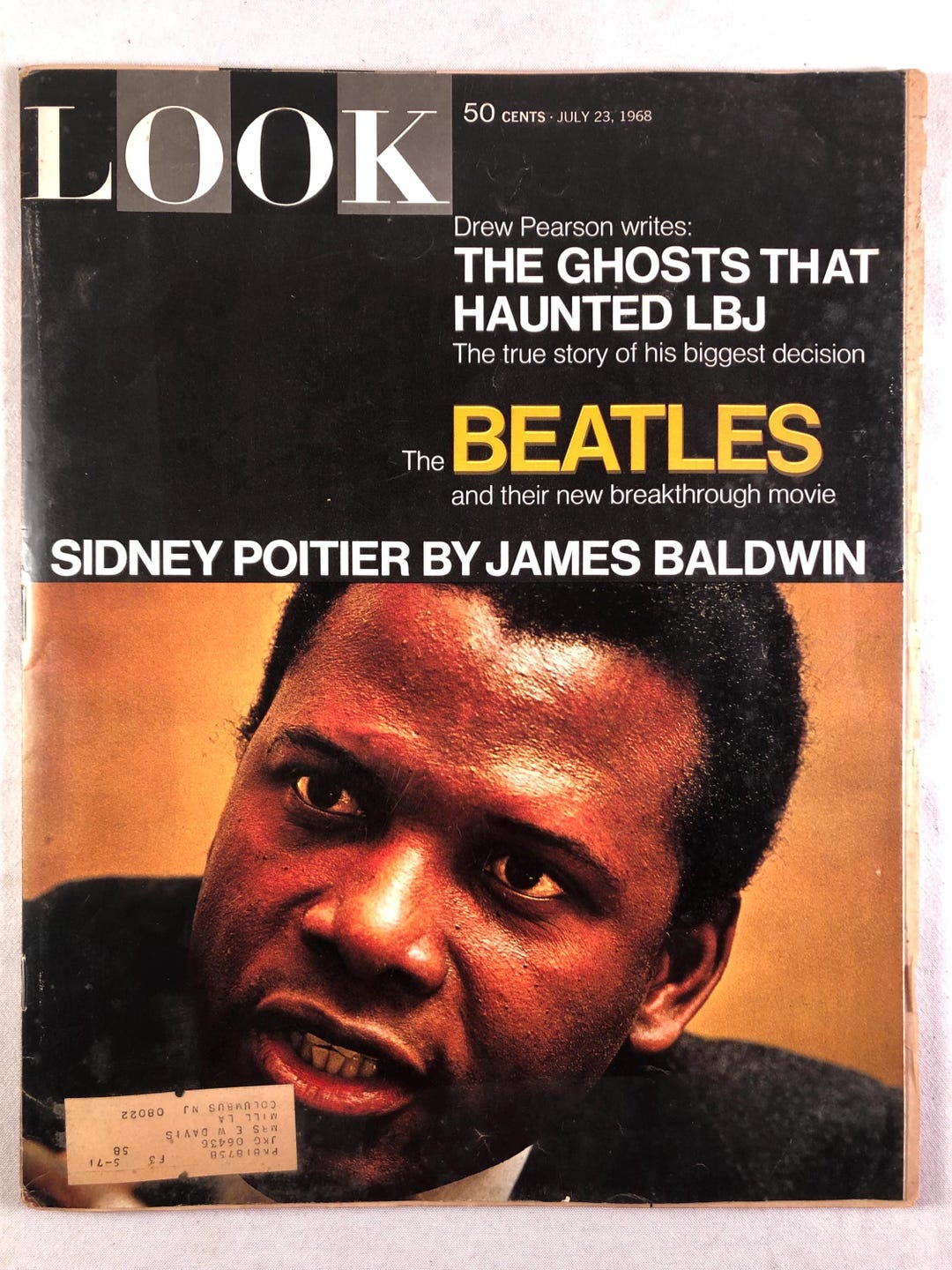 July 23 1968 Look Magazine Sidney Poiter on Cover Vintage the Beatles ...