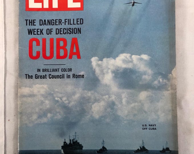 November 2 1962 Life Magazine US Navy off Cuba on Cover Vintage Cuban ...