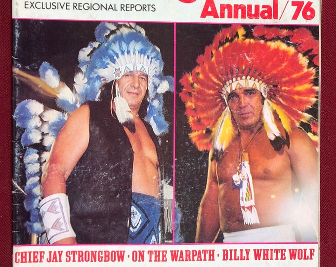 Annual 1976 Wrestling World Magazine Chief Jay Strongbow Billy - Etsy