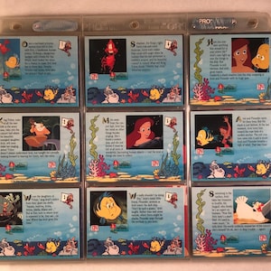 1991 Pro Set Disney's the Little Mermaid 90 Card Set Plus Stand Ups ...