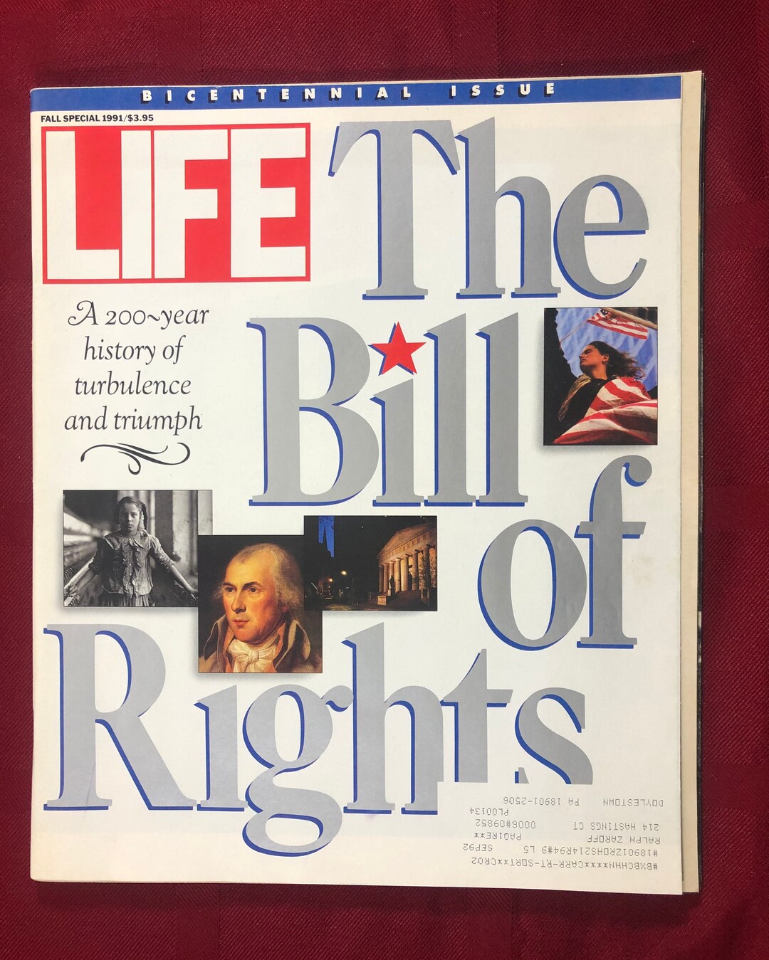 Fall Special 1991 Life Magazine Bicentenial Issue of the Bill of Rights ...