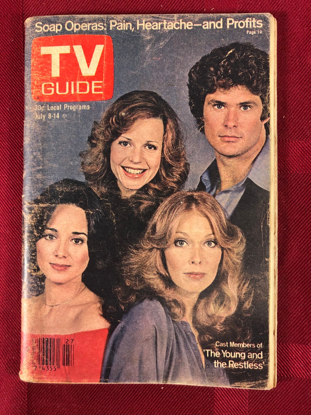 July 8 14 1978 TV Guide Cast Members of the Young and the Restless on ...