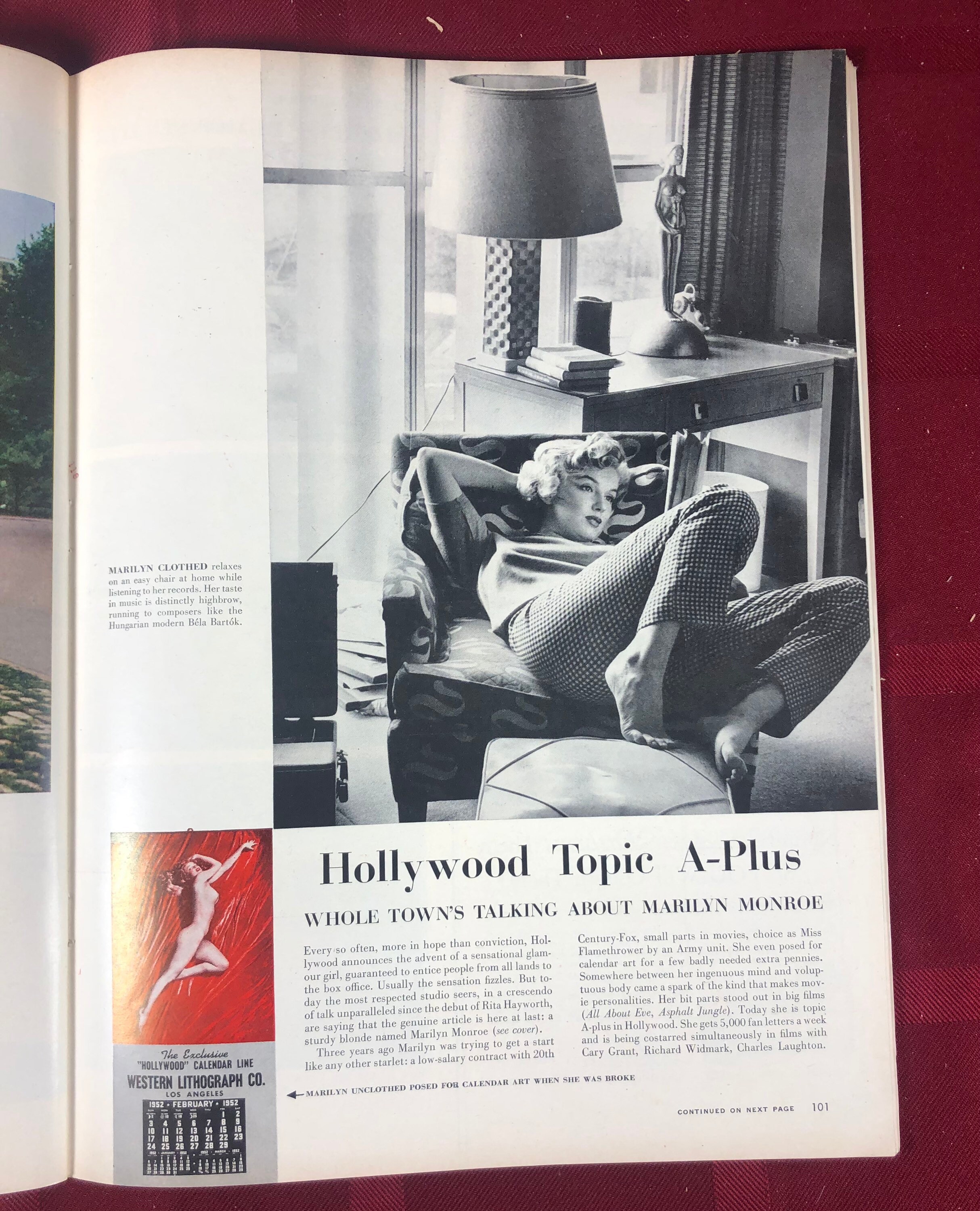 April 7 1952 Life Magazine Marilyn Monroe on Cover First Ever ...