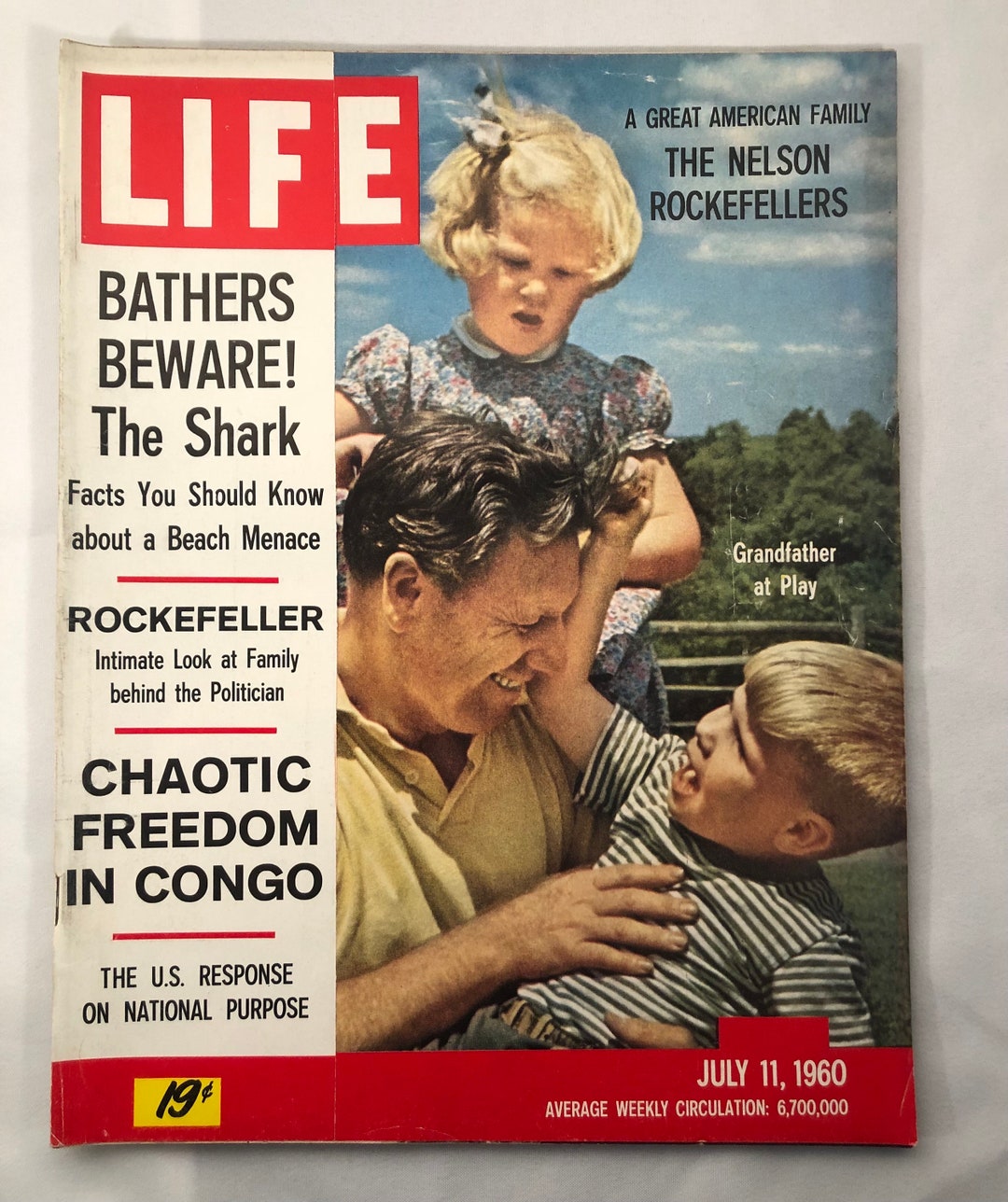 July 11 1960 Life Magazine the Nelson Rockefellers Family on Cover ...