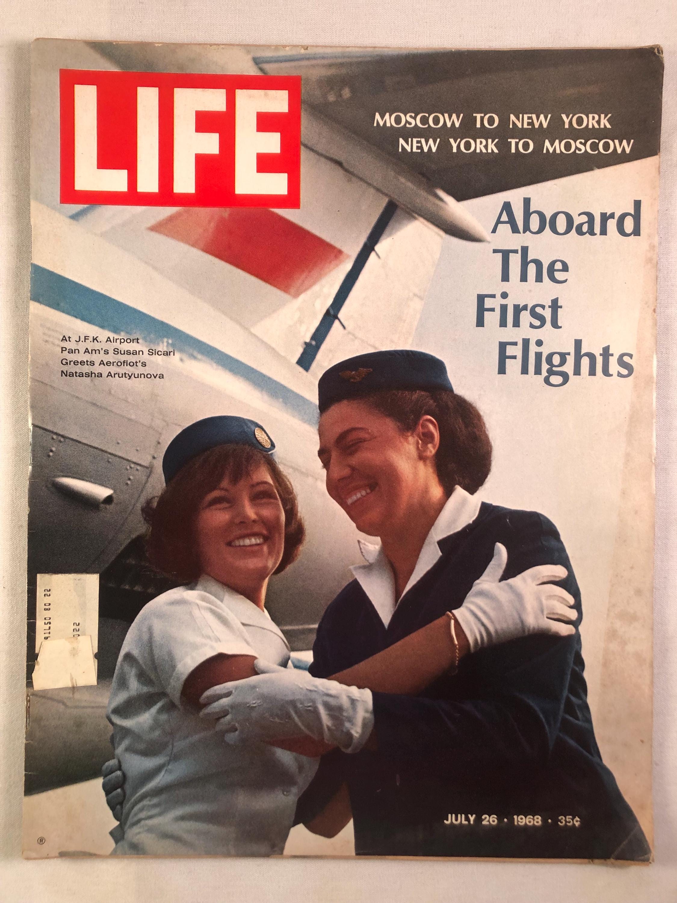 July 26 1968 Life Magazine Aboard First Flights New York to Moscow ...