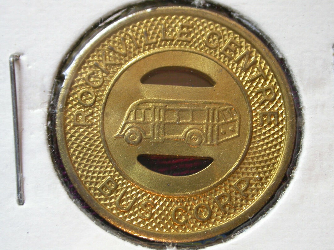 Vintage Rockville Center Bus Corp One Local Fare Token Uncirculated New ...