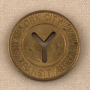 Error 1970 to 1980 NYC Large Subway Token Cut Out Center Y MTA NYCTA ...