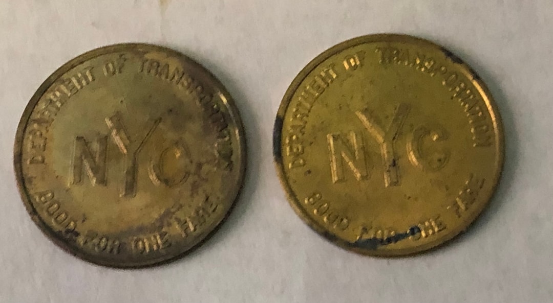 Lot of 2 Staten Island Ferry Token Good for One Fare New York City ...