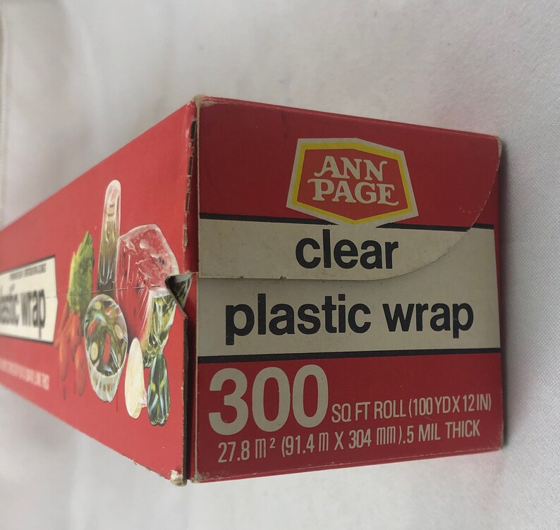 Vintage 1970's Ann Page Clear Plastic Wrap 300 Sq Ft Roll Brand New ...