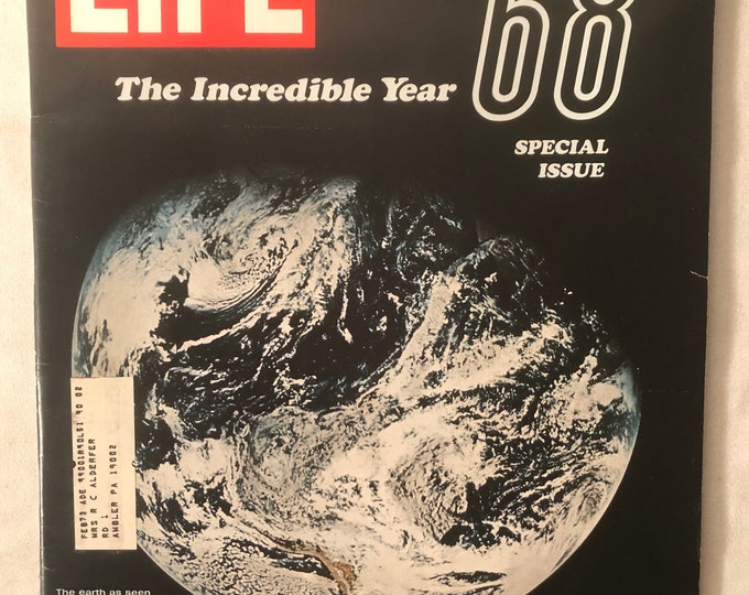 January 10 1969 Life Magazine Apollo 8 Earth View From Space on Cover ...