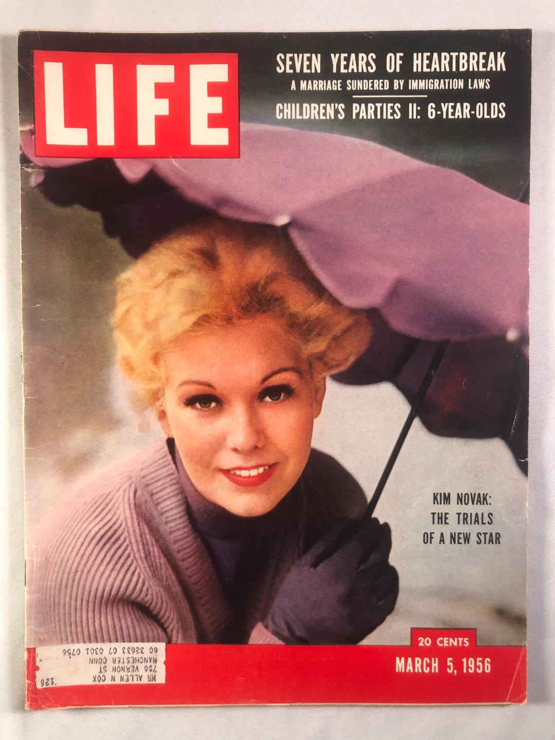 March 5 1956 Life Magazine Kim Novak on Cover Vintage Original Full ...