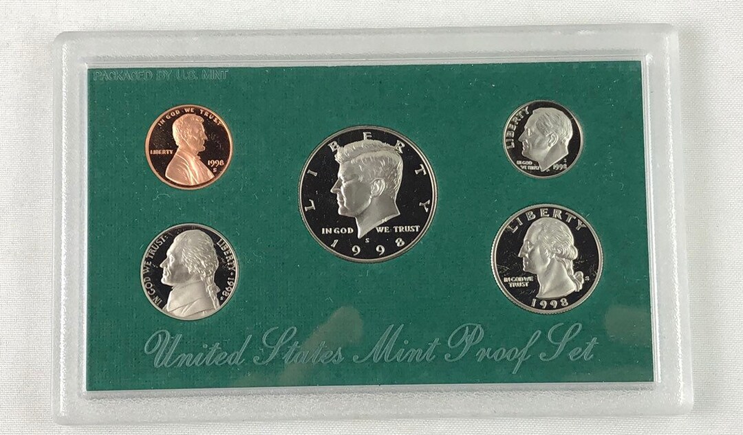 1998 US Proof Set San Francisco S Mint 5 Coin Set Great Birth Year or ...