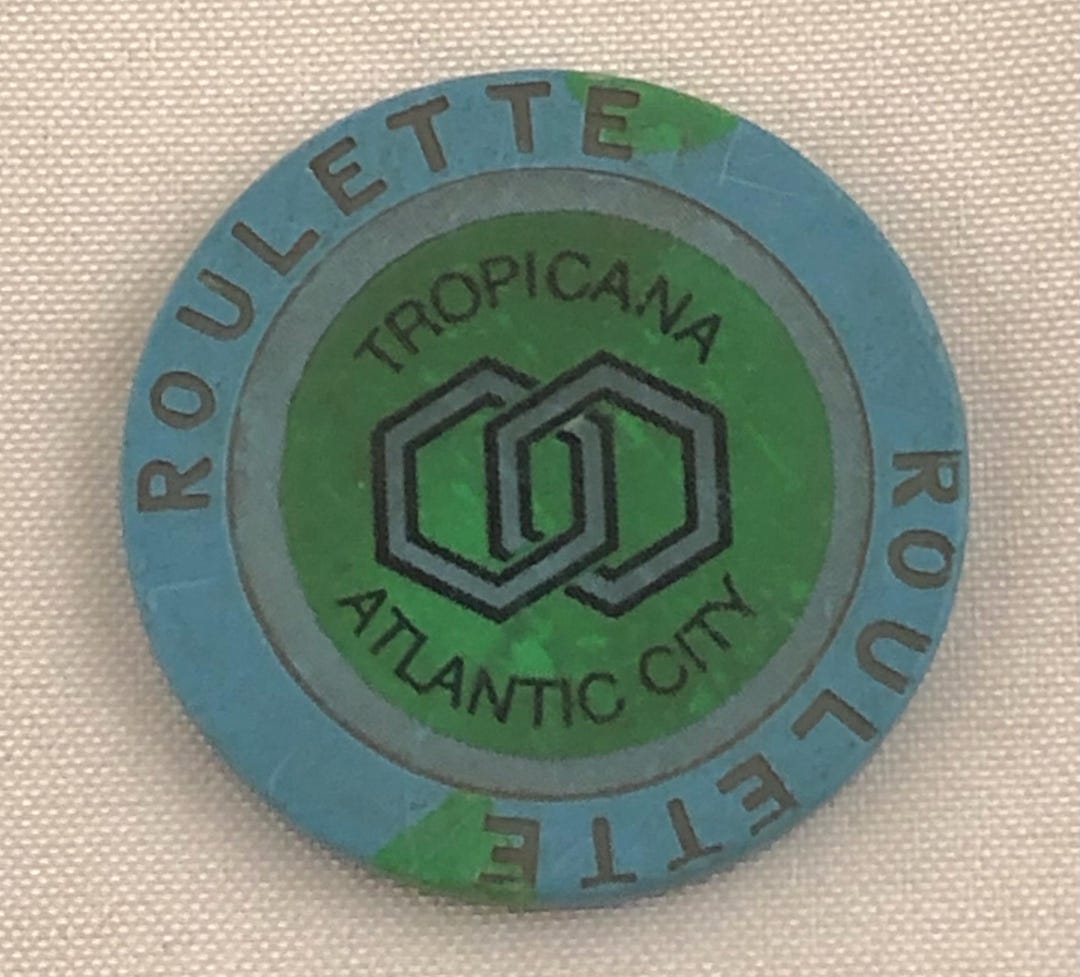 Tropicana Casino and Hotel Roulette Table Color Chip Vintage Atlantic ...