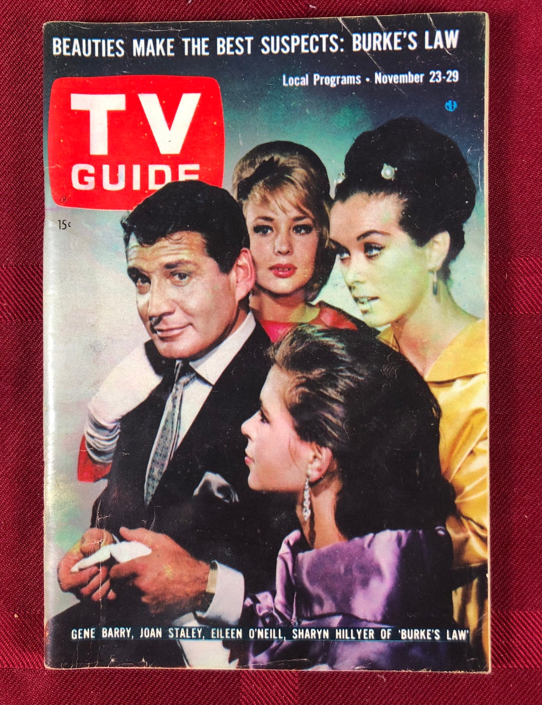 Week of November 23 to 29 1963 TV Guide Glen Barry Cast of Burke's Law ...