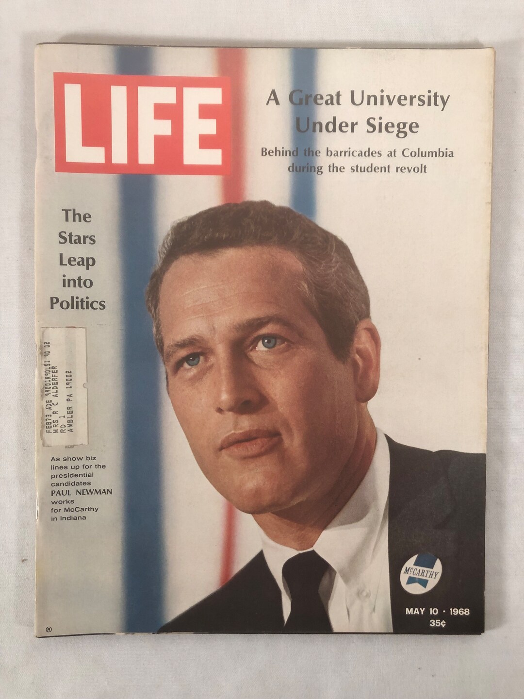 May 10 1968 Life Magazine Paul Newman on Cover Vintage Eugene Mccarthy ...