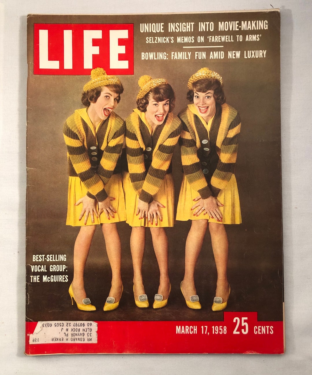 March 17 1958 Life Magazine Best Sellings Vocal Group the Mcguire ...