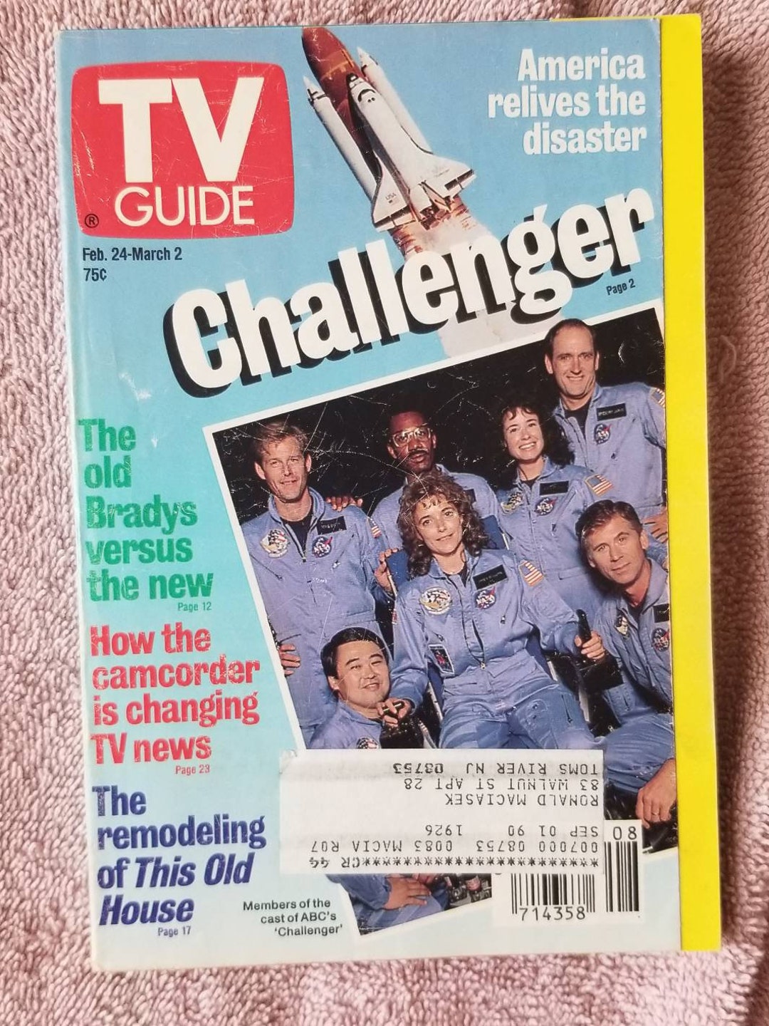 Week of February 24 to March 2 1990 TV Guide Space Challenger Cover ...