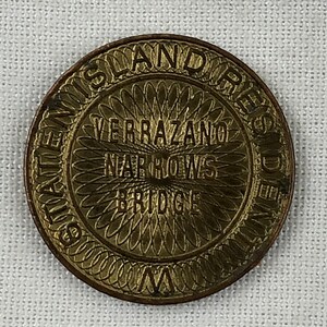 NYC Staten Island Resident Verrazano Bridge Token Triborough Bridge and ...