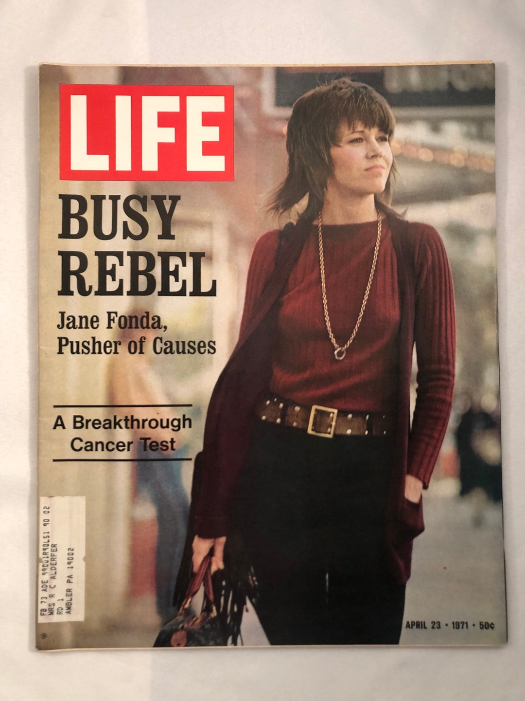 April 23 1971 Life Magazine Busy Rebel Pusher of Causes Jane Fonda on ...