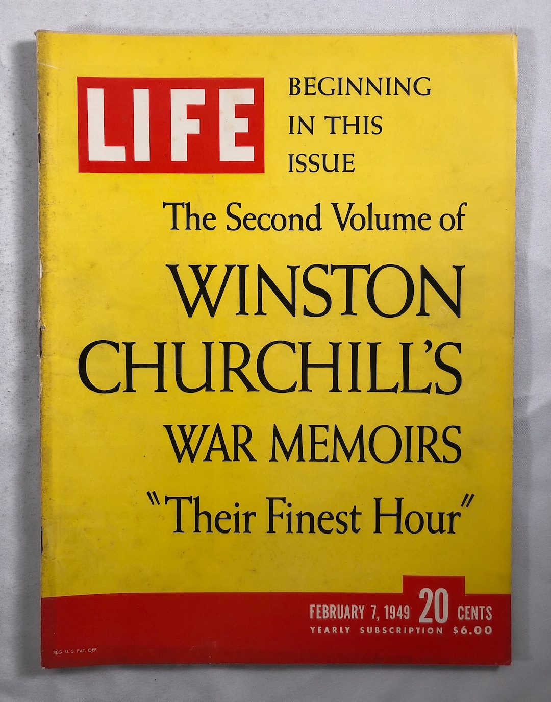 February 7 1949 Life Magazine Winston Churchill's War Memoirs Cover ...