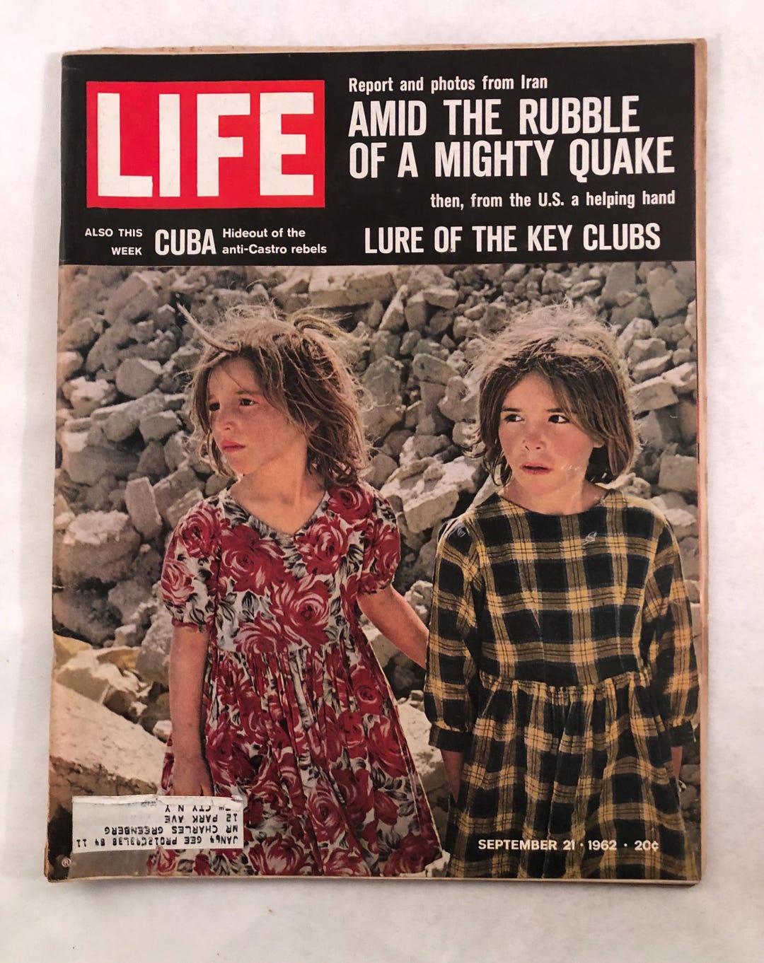 September 21 1962 Life Magazine Iran Earthquake Girls on Cover - Etsy