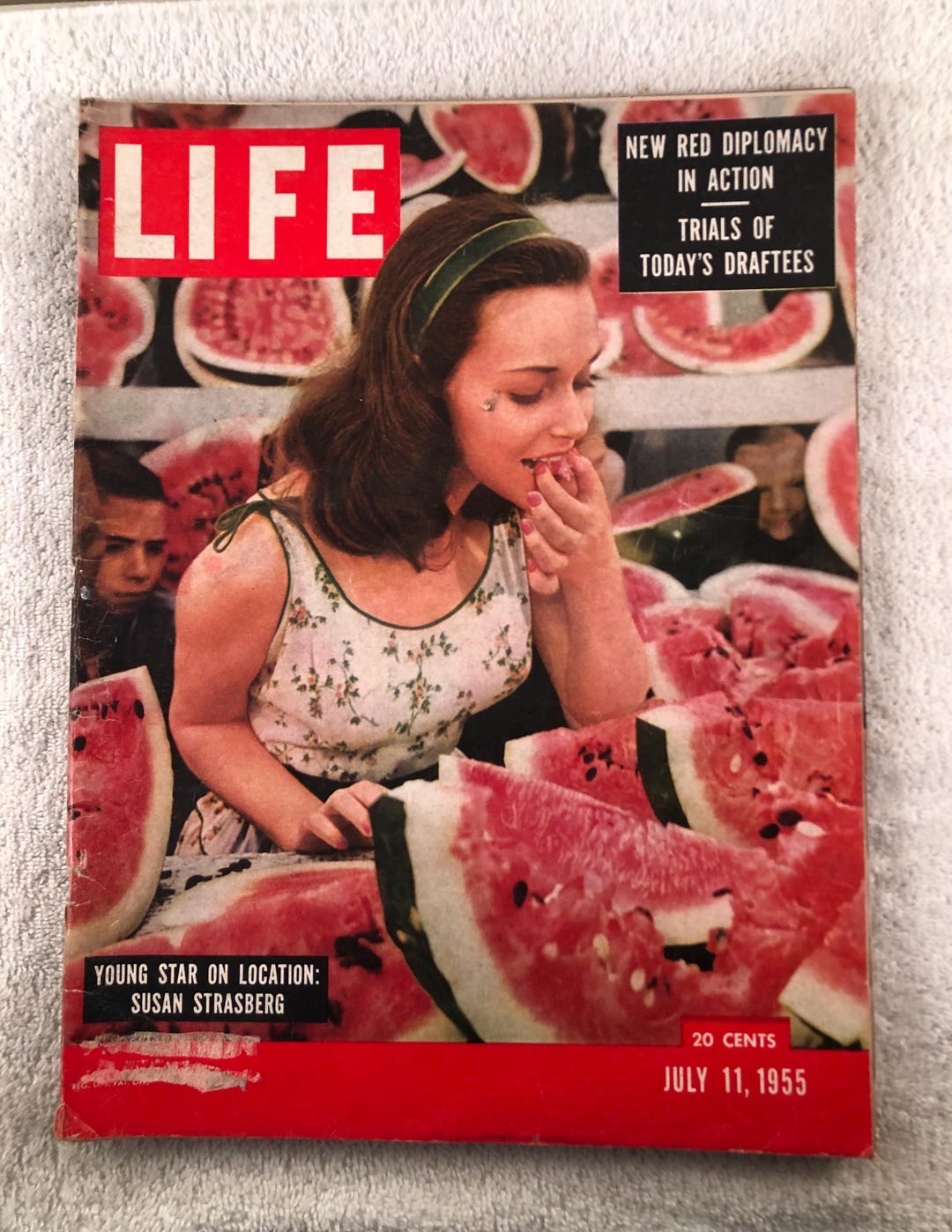 July 11 1955 Life Magazine Young Star on Location Susan Strasberg on ...