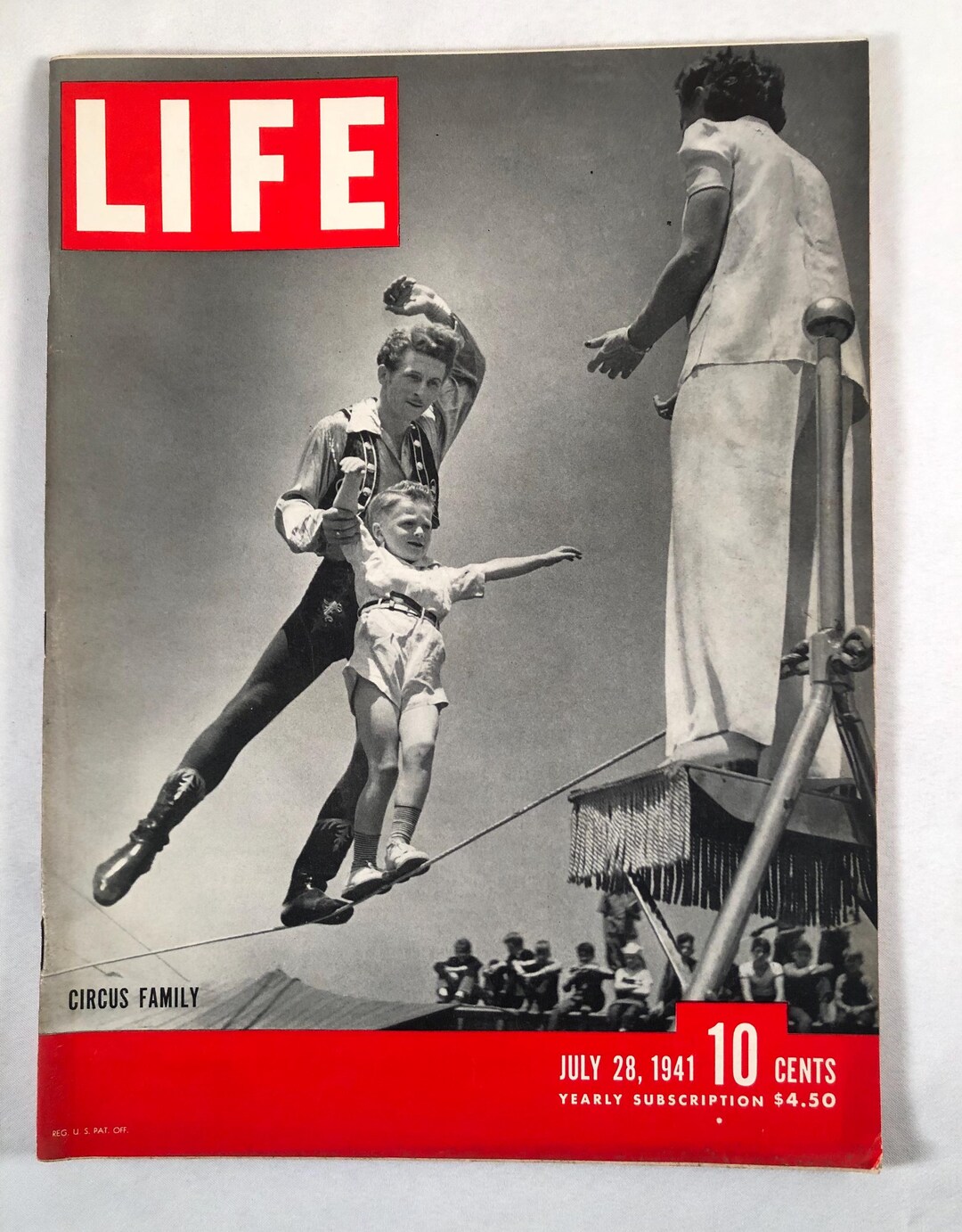 July 28 1941 Life Magazine Circus Family on Cover Vintage High Wire Act ...
