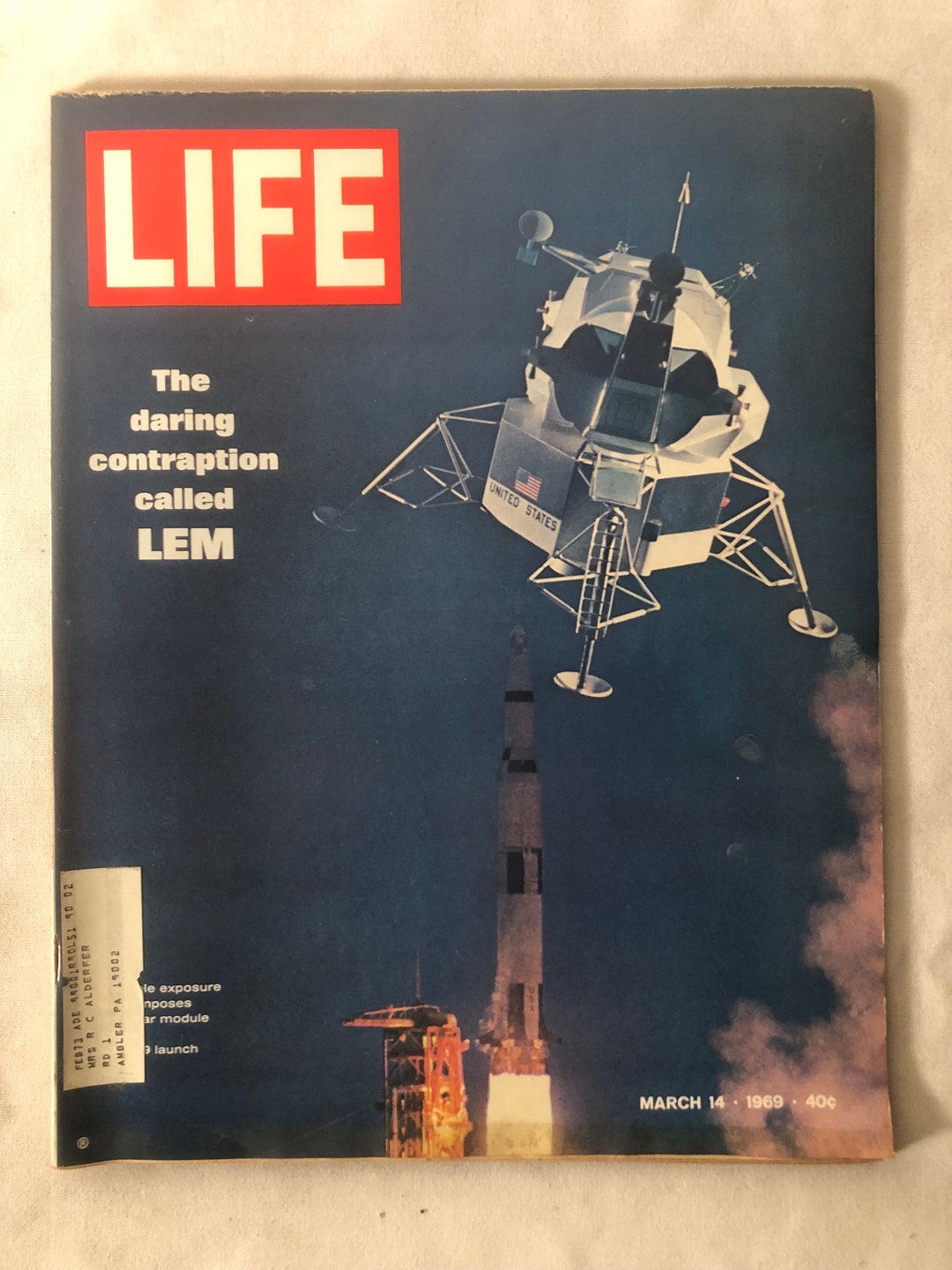 March 14 1969 Life Magazine Lunar Module Apollo 9 Darling Contraption ...