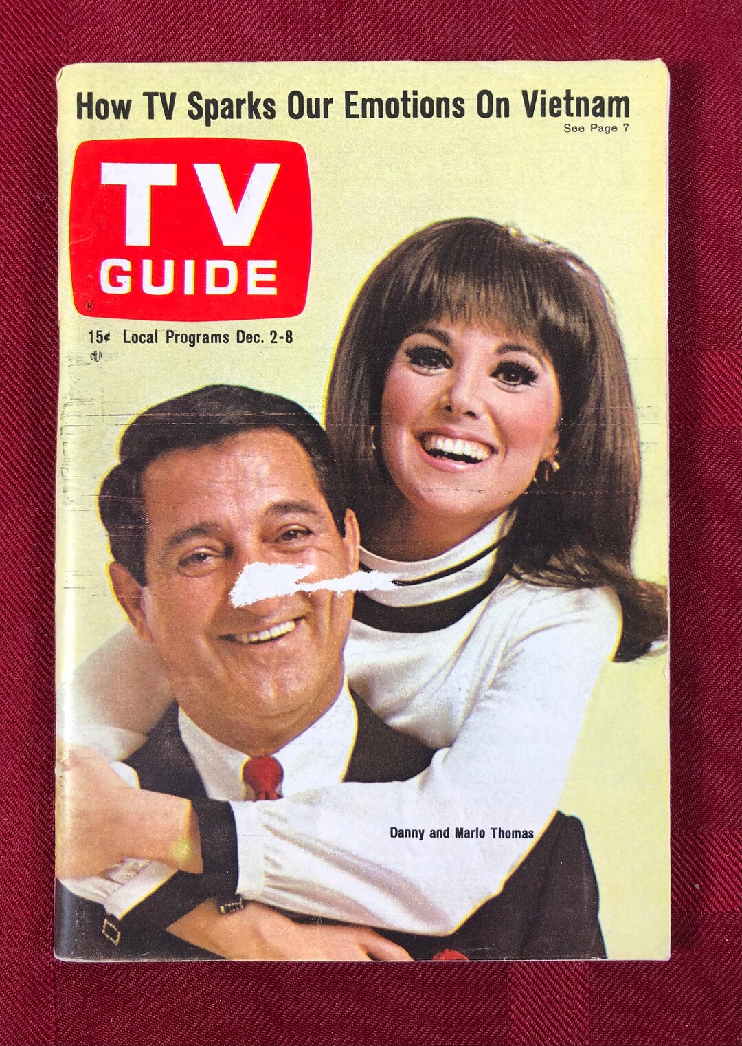 Week of December 2 to 8 1967 TV Guide Danny and Marlo Thomas on Cover ...