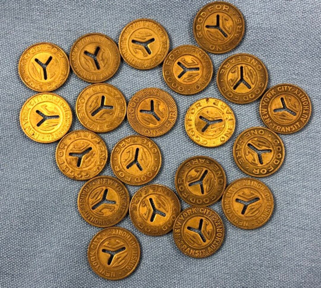 1953 to 1970 NYC Small Y Subway Token Cut Out Center Y MTA NYCTA New ...