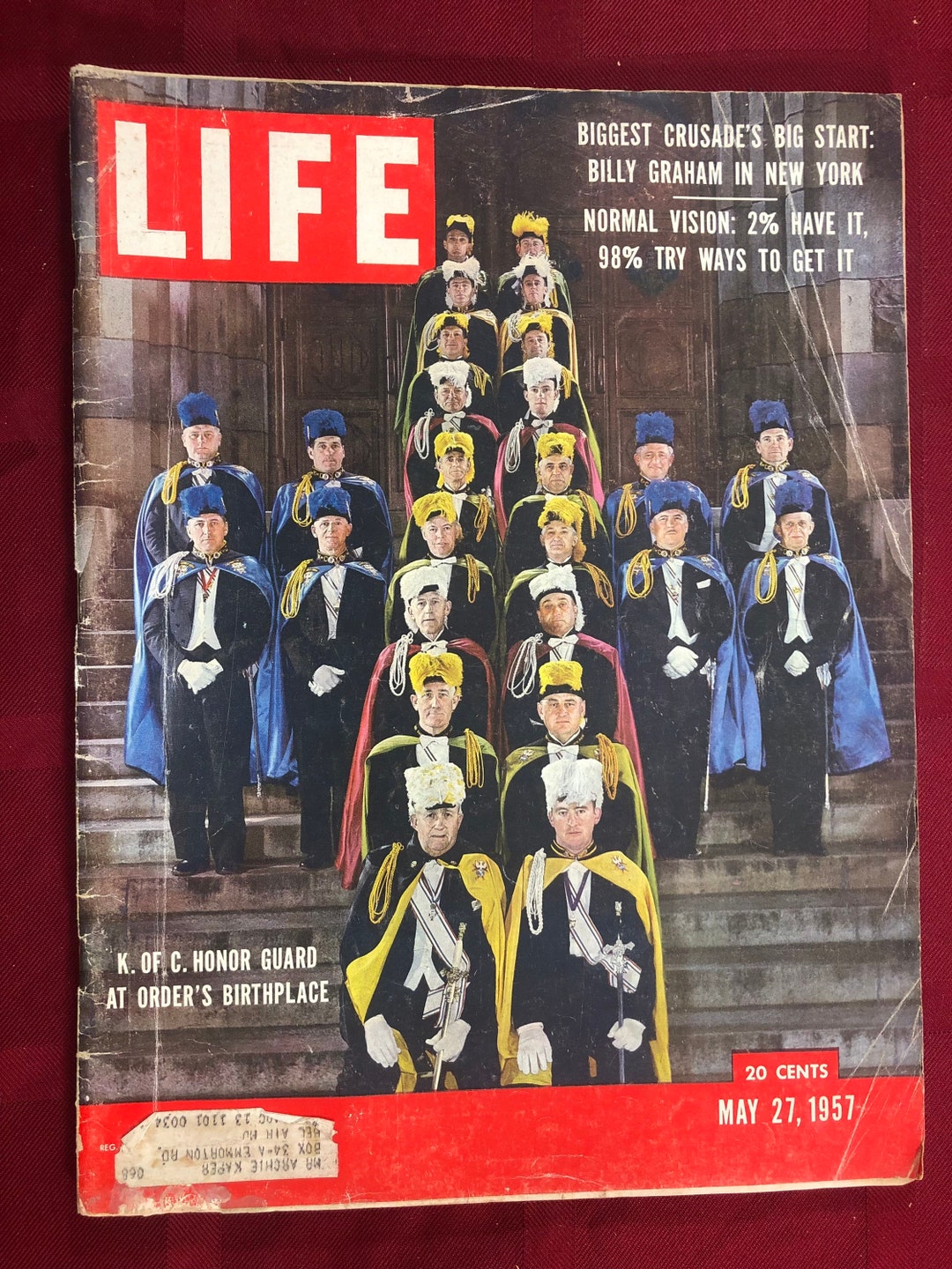 May 27 1957 Life Magazine Knights of Columbus Honor Guard at Order's ...