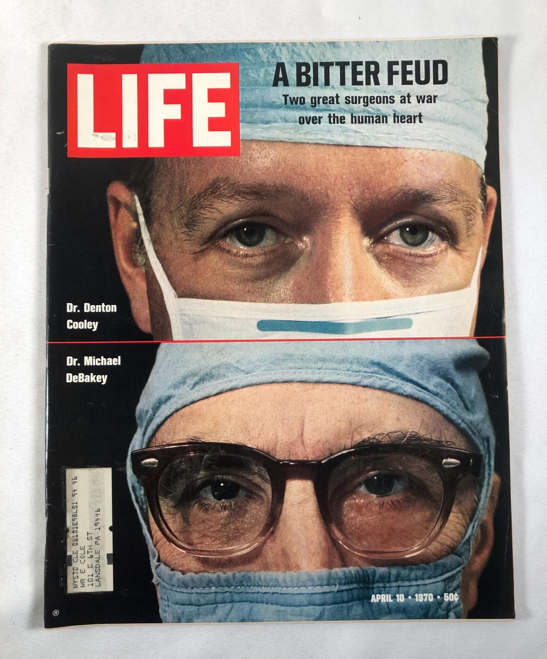 April 10 1970 Life Magazine Dr Denton Cooley Dr Michael Debakey on ...