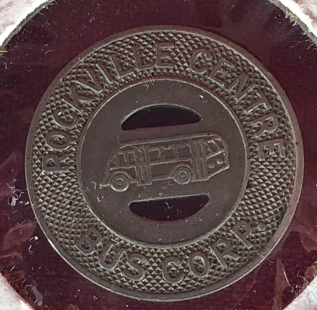 Vintage Rockville Center Bus Corp One Local Fare Token New York Transit ...
