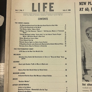 July 3 1939 Life Magazine Swim Suit in Pacific Joyce Mathews on Cover ...