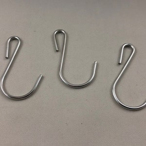Bulk Bag of 500 1 3/4 Inch Metal S Hook 1 Side Pinched .80 Galvanized ...