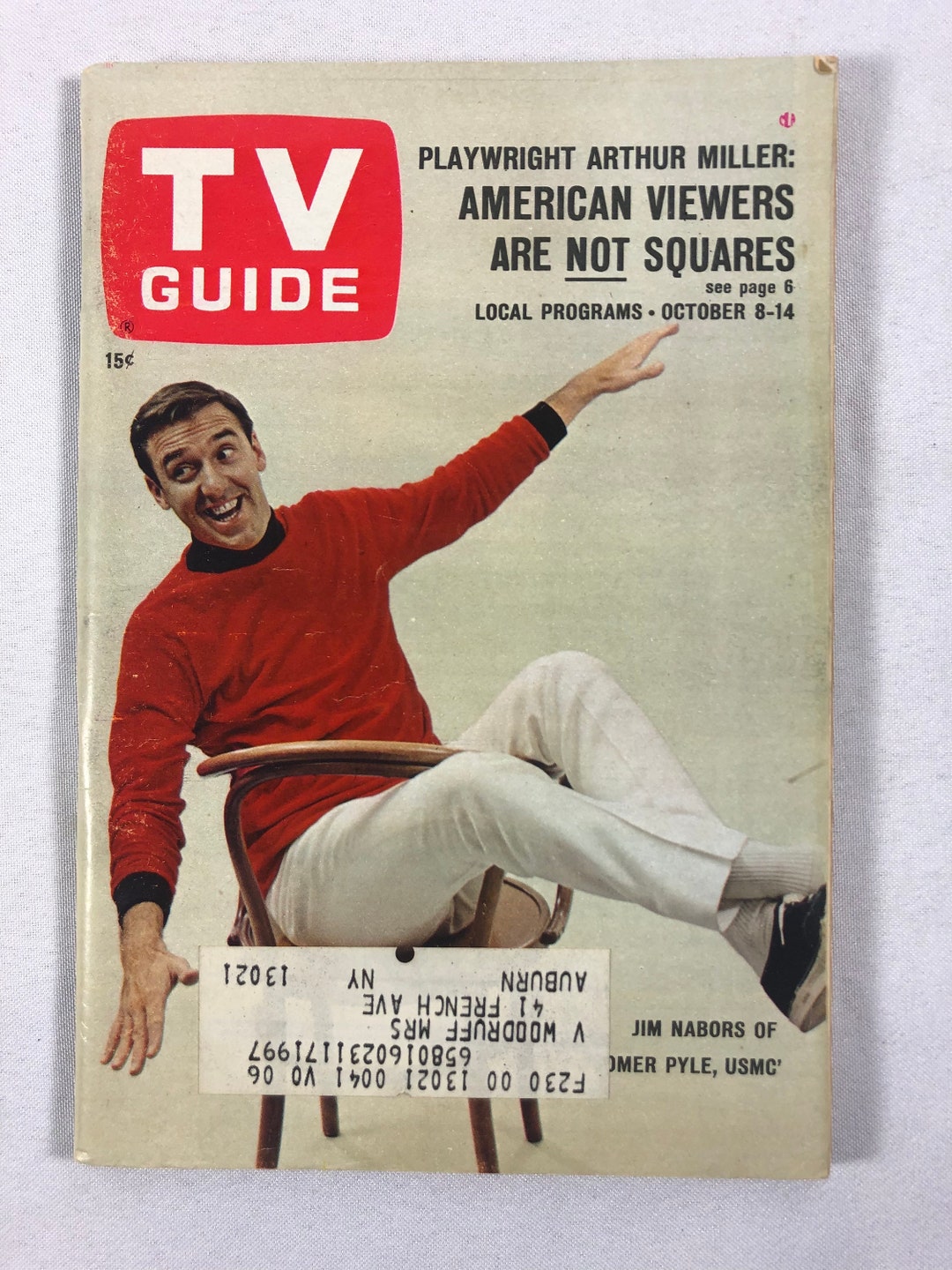Week of October 8 to 14 1966 TV Guide Jim Nabors of Gomer Pyle USMC on ...