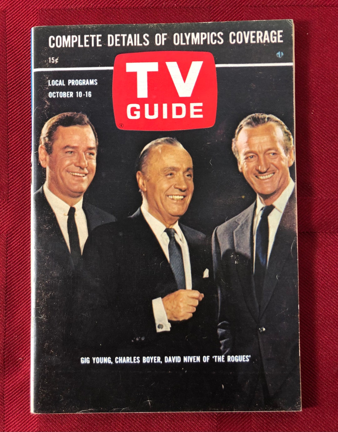 October 10 to 16 1964 TV Guide Gig Young Charles Boyer David Niven of ...