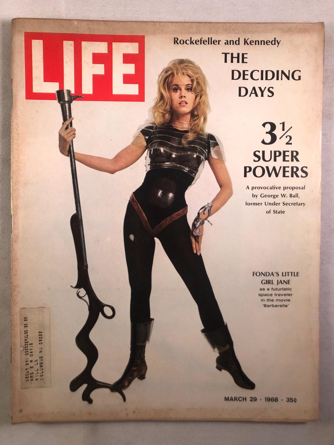 March 29 1968 Life Magazine Jane Fonda as Barbarella on Cover - Etsy