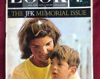 Vintage 1964 Look Magazine JFK Memorial Issue Collectible Paper ...